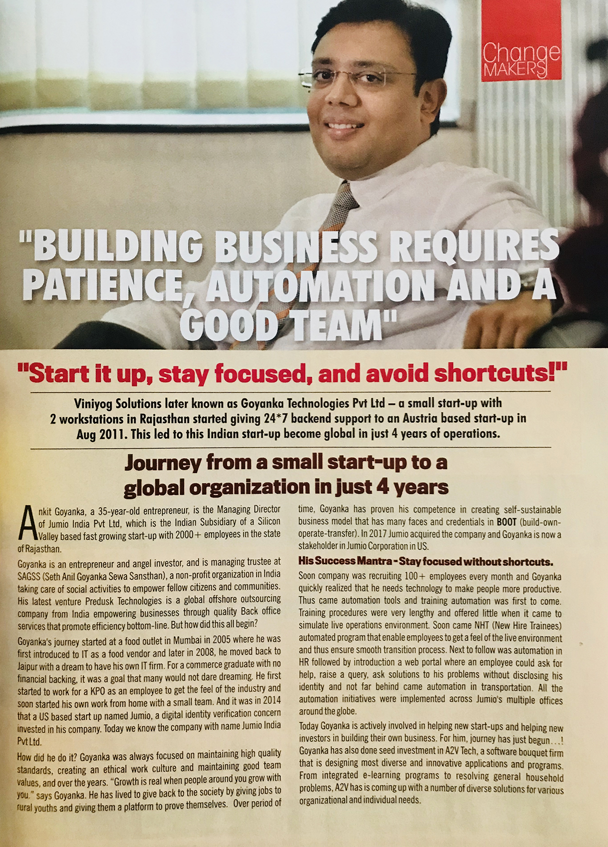 ANKIT GOYANKA - B.O.A.T. (Build Operate Achieve Transfer)